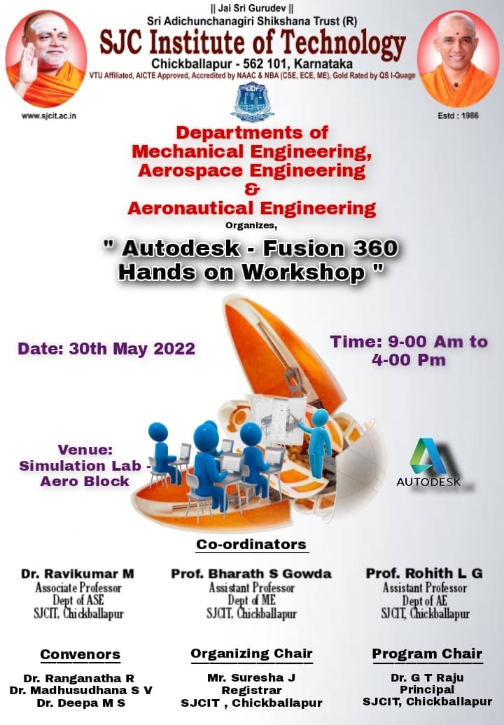 “HANDS ON WORKSHOP ON FUSION 360 SOFTWARE” – Aeronautical Engineering