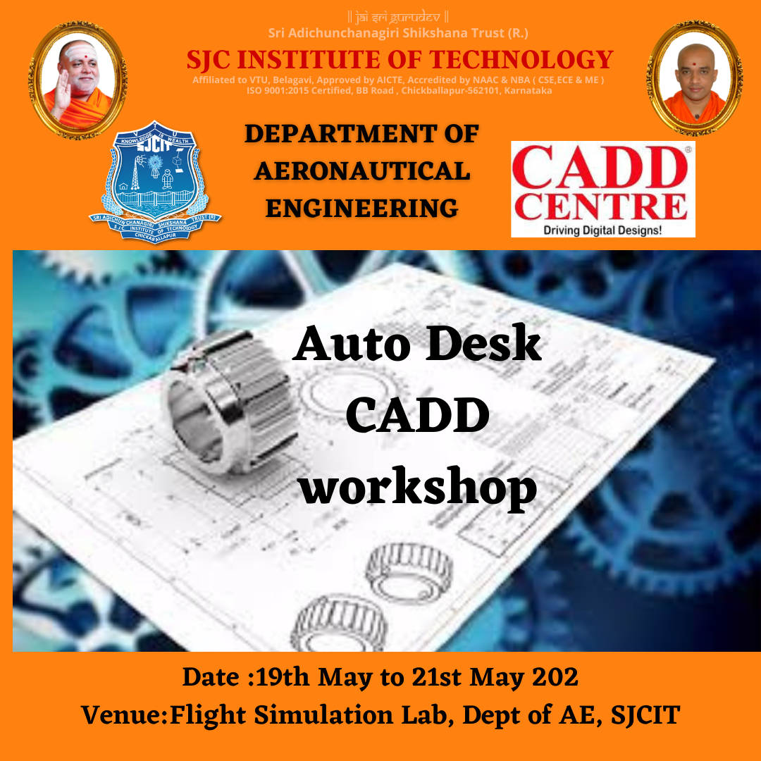 Auto Desk CADD workshop – Aeronautical Engineering